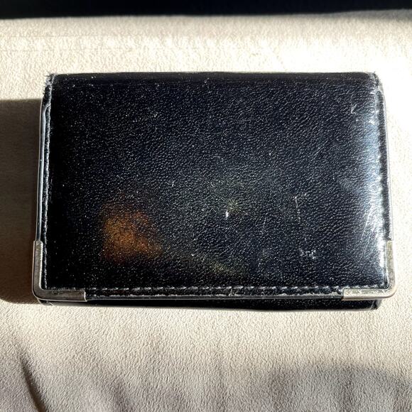 No brand | Bags | Black Faux Leather Bifold Wallet With Change ...